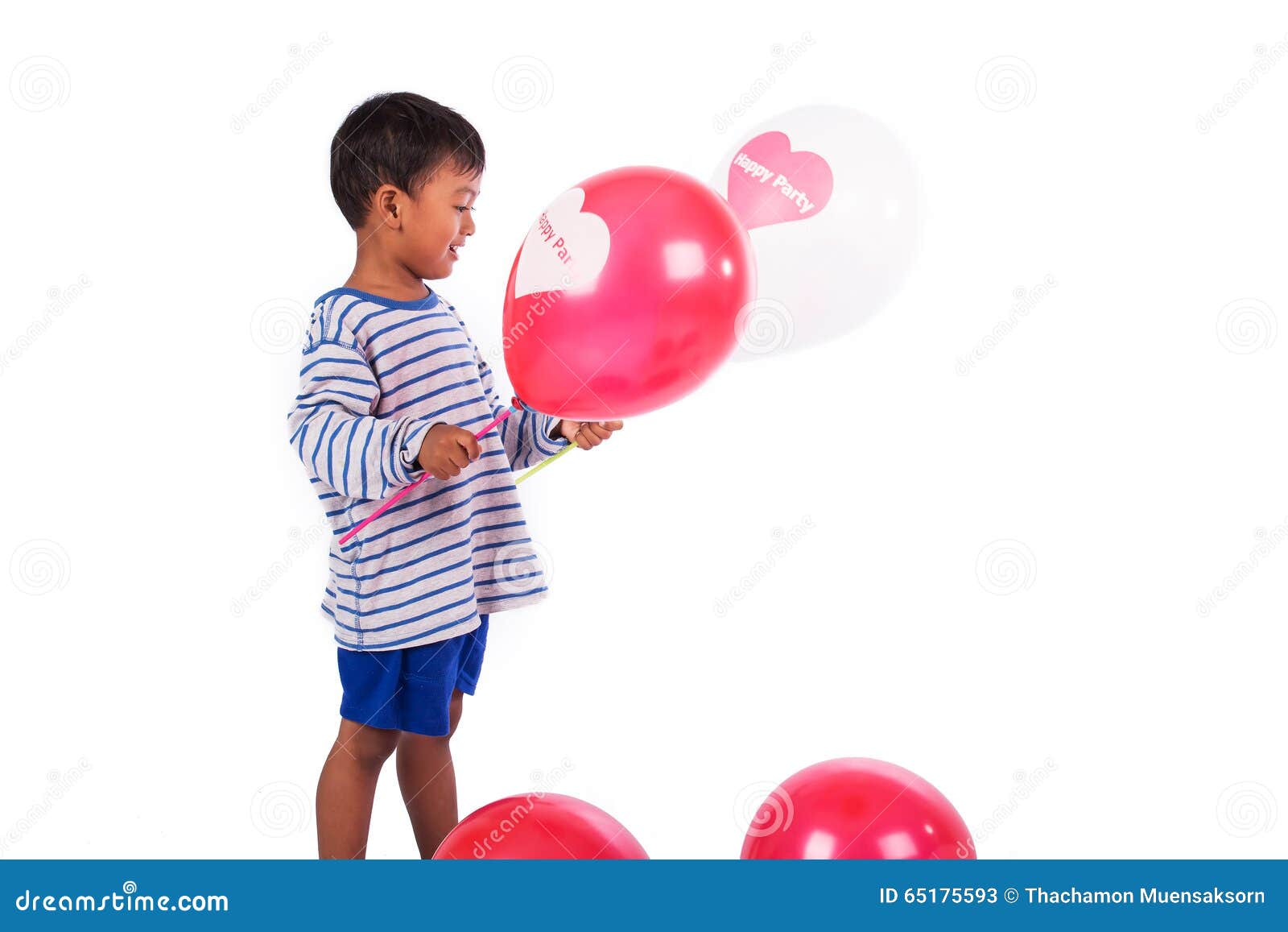 Little boy play balloon stock image. Image of background - 65175593