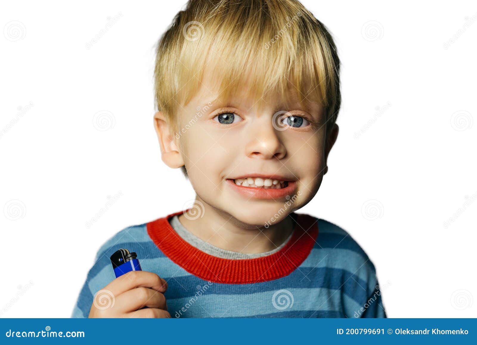 Little Boy is Played with a Lighter Stock Image - Image of explosive ...