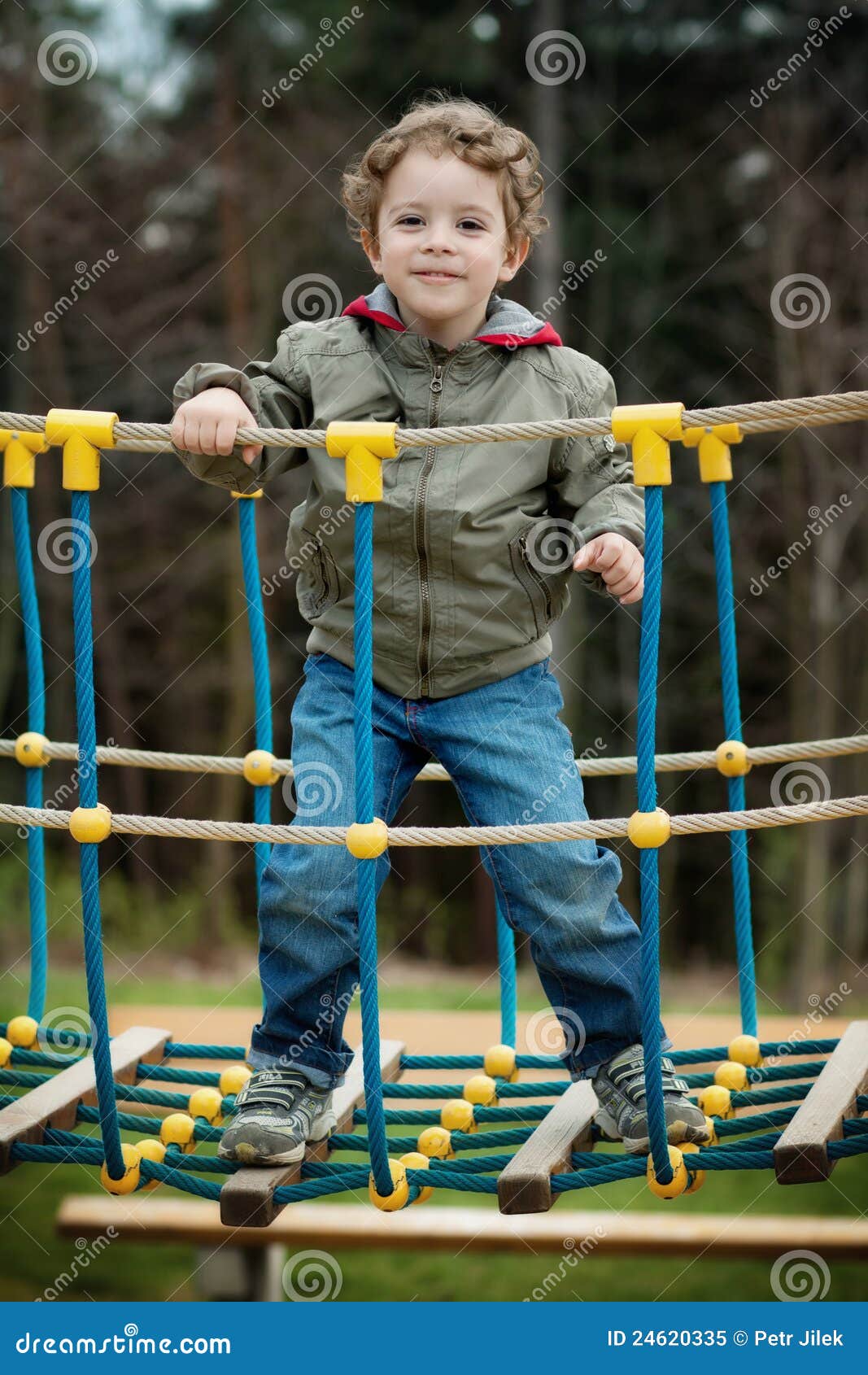 A Little Boy in the Playground Stock Image - Image of happy, outdoor ...