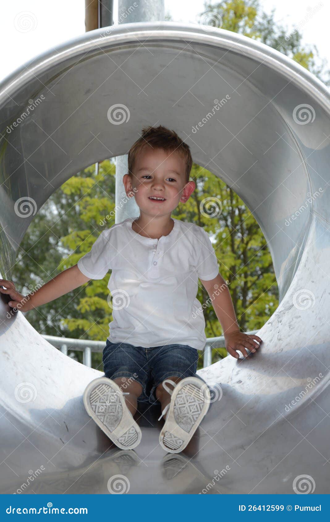Little Boy at the Playground Stock Image - Image of crib, shot: 26412599