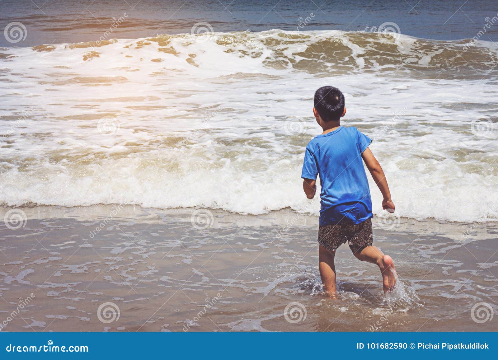 Little Boy Playing on the Beach Stock Photo - Image of happiness, baby ...