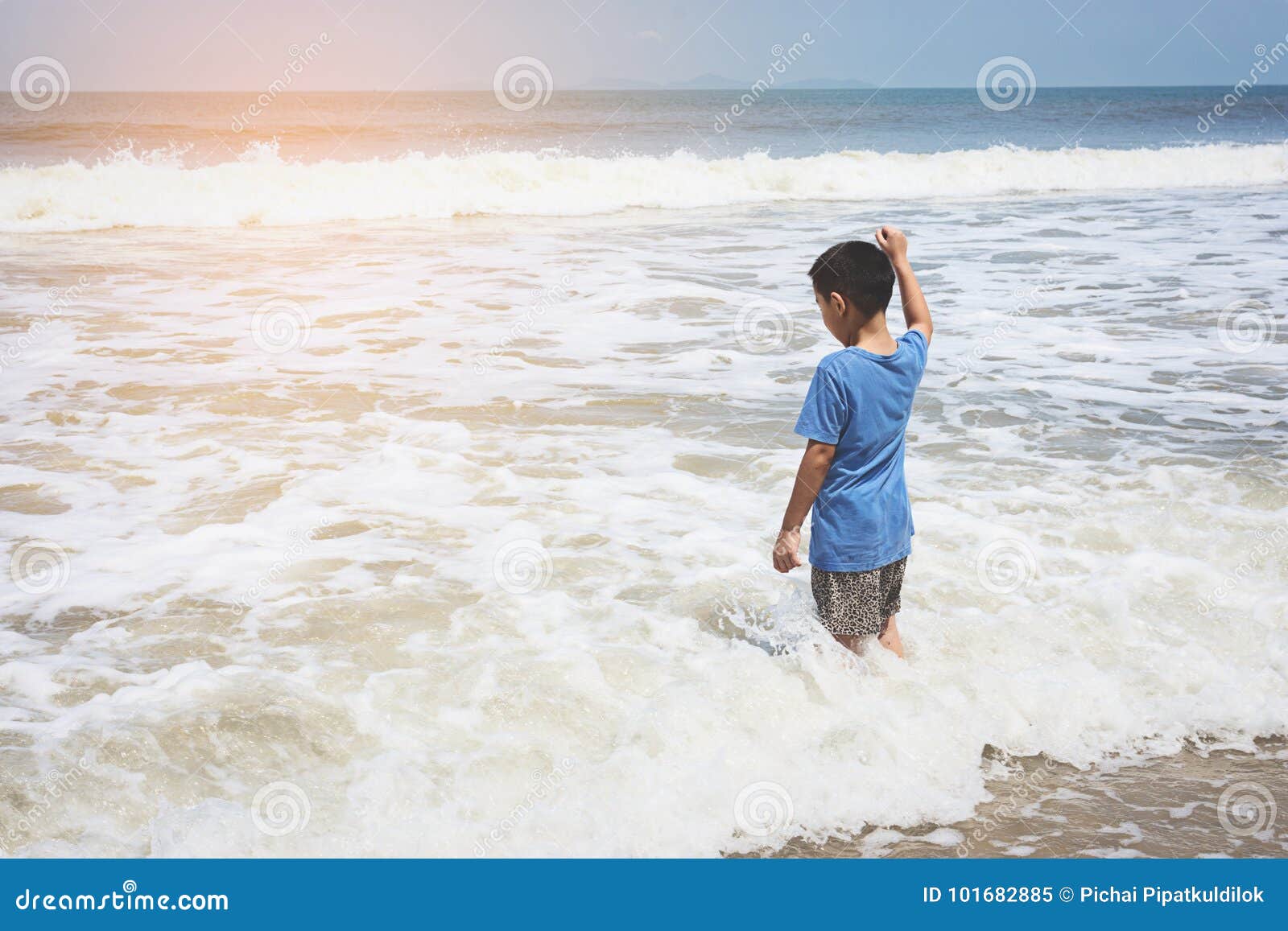 Little Boy Playing on the Beach Stock Image - Image of baby, ocean ...