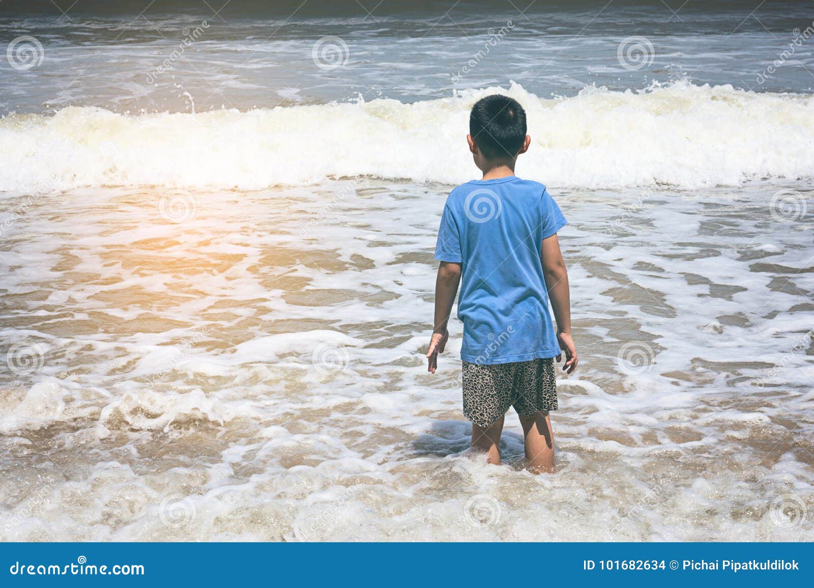 Little Boy Playing on the Beach Stock Photo - Image of play, happiness ...