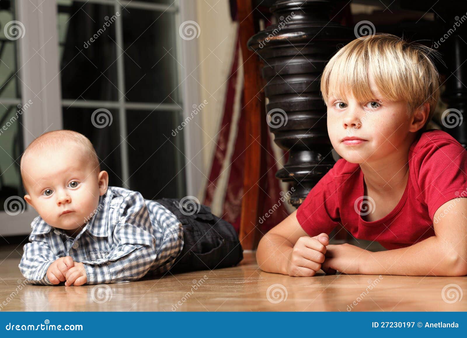 Little Boy Playing with a Brother Stock Image - Image of siblings, baby ...