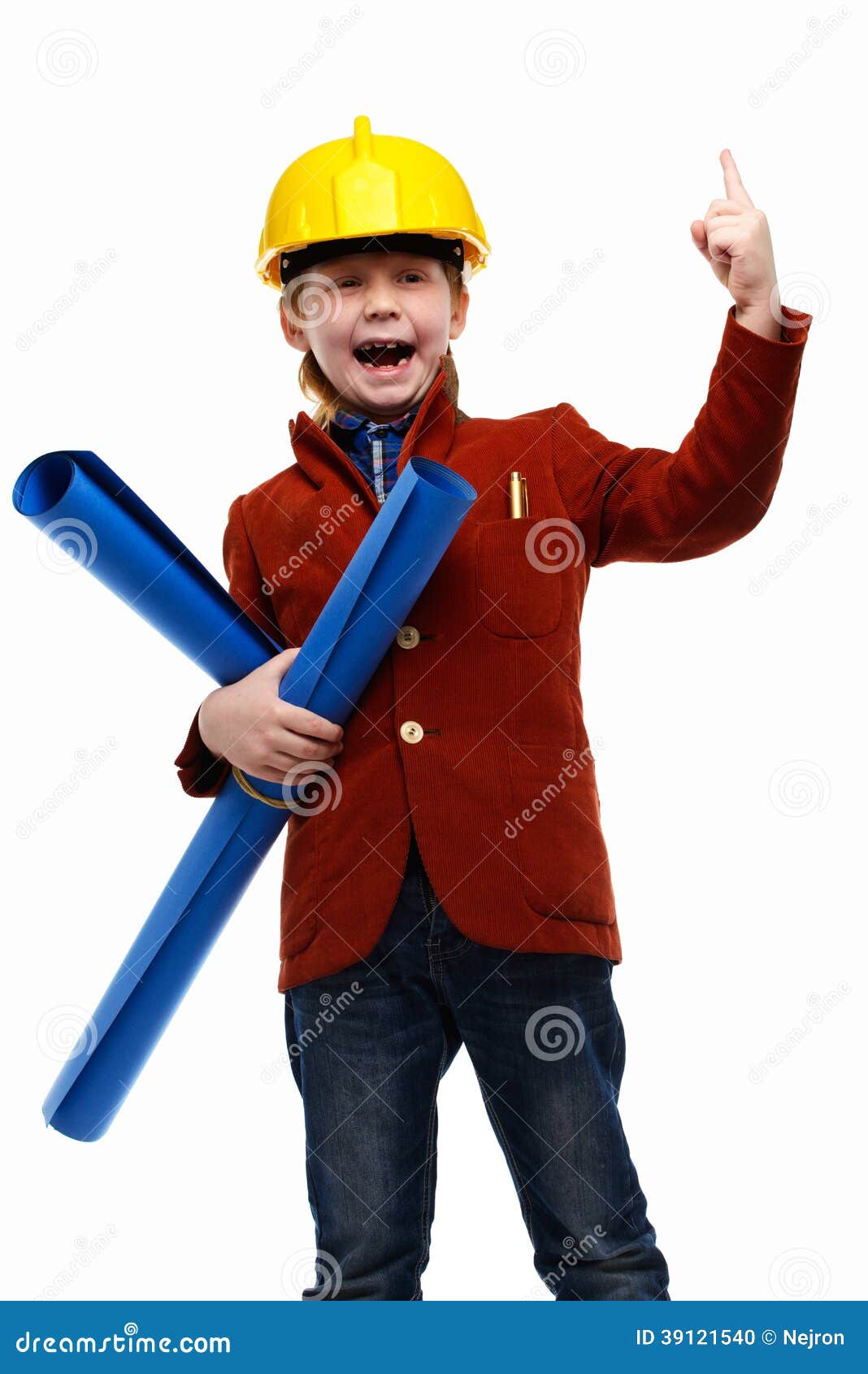 Little Boy Playing Engineer Role Stock Photo - Image of engineer ...