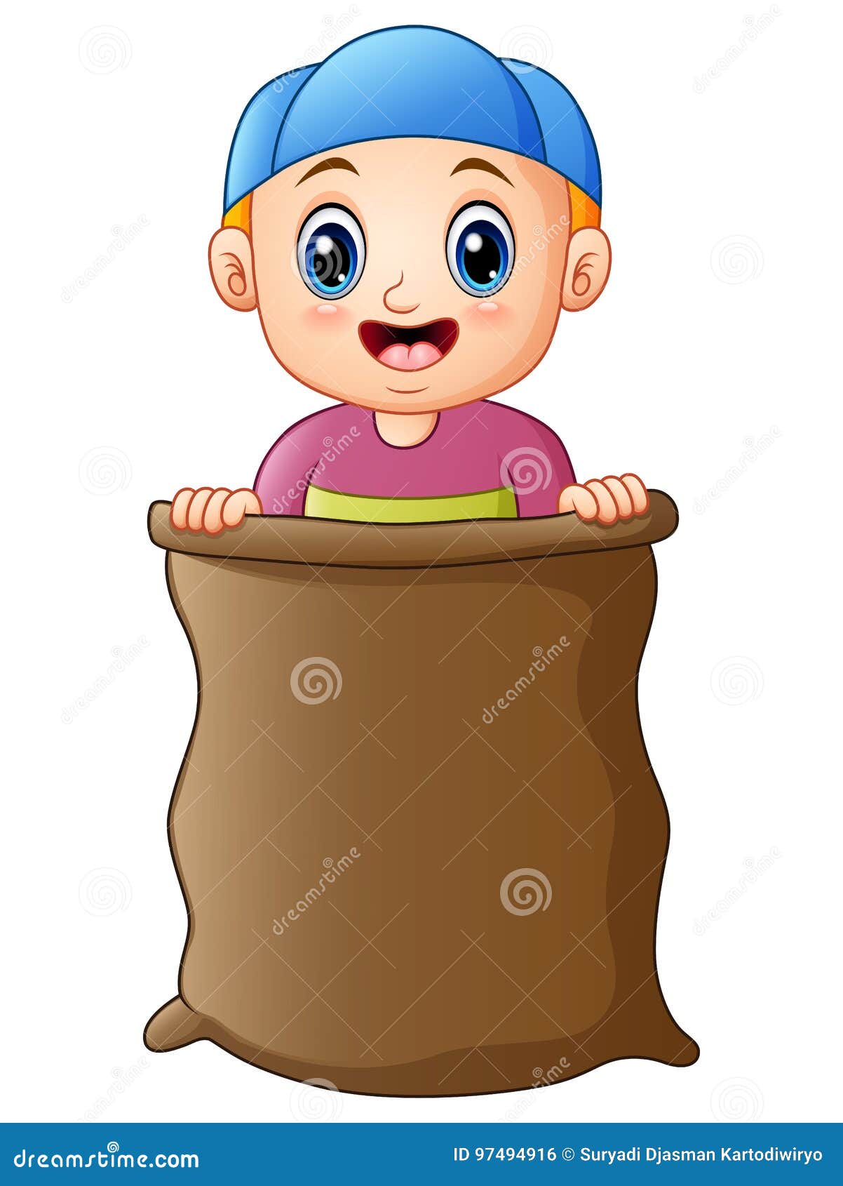 Sack Race Or Balap Karung Vector Illustration | CartoonDealer.com ...