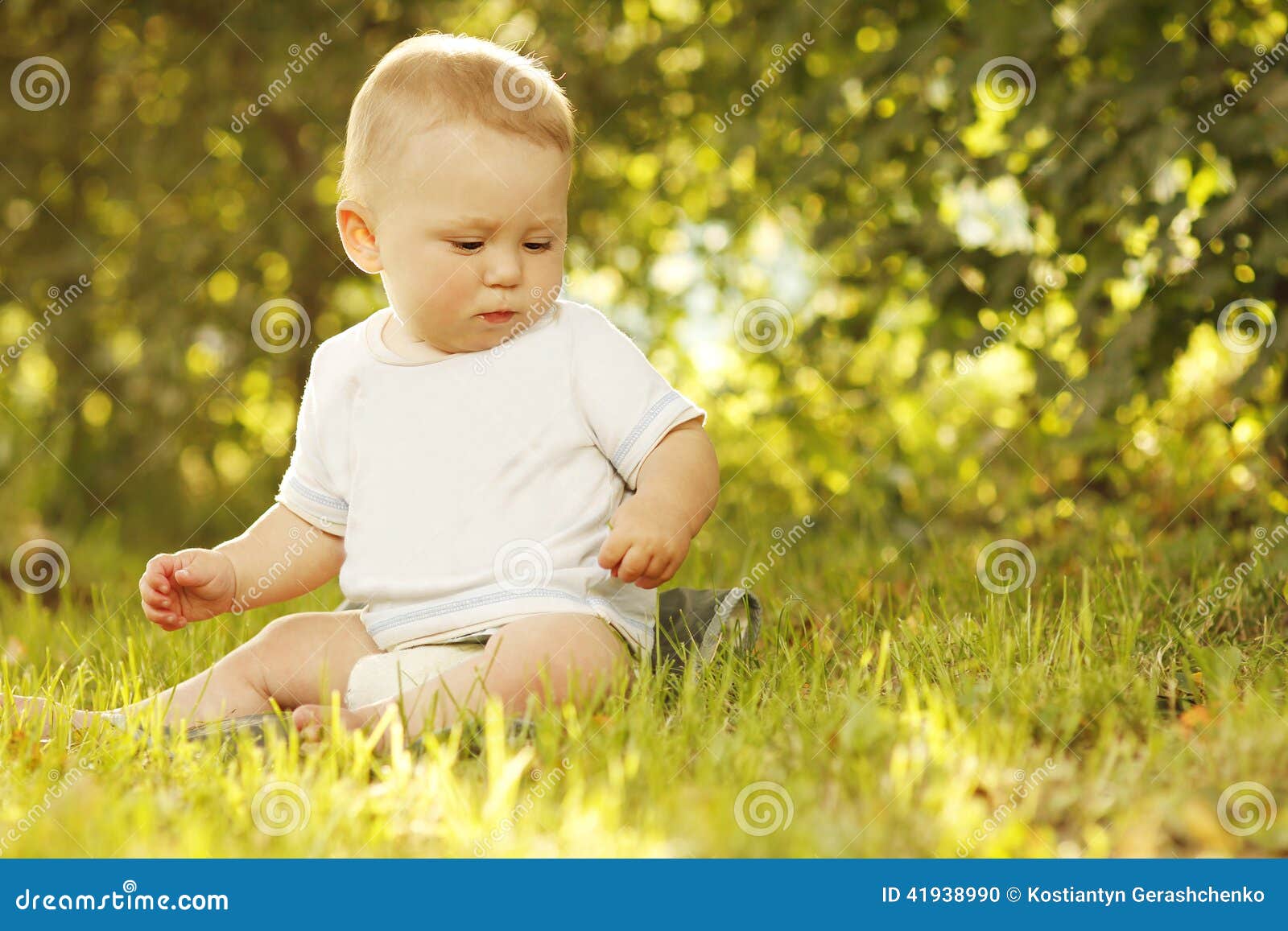 Little Boy Playing in Nature Stock Photo - Image of children, person ...