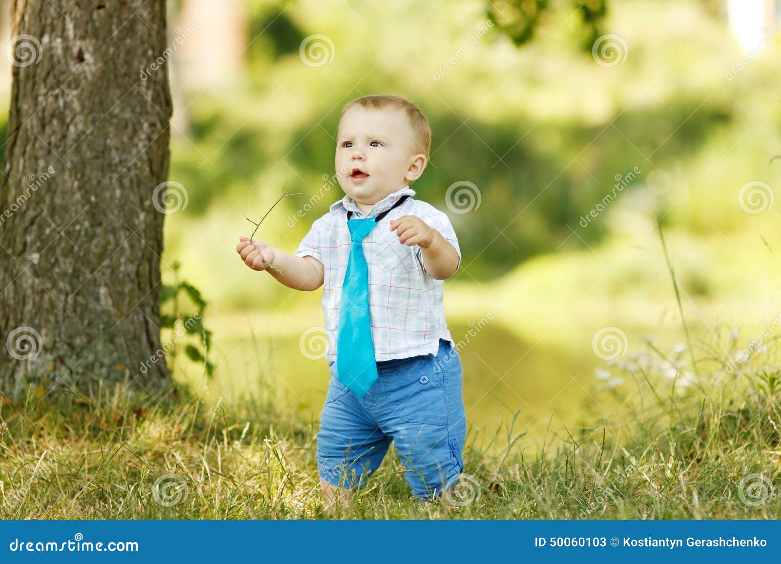 Little Boy Playing in Nature Stock Image - Image of little, life: 50060103