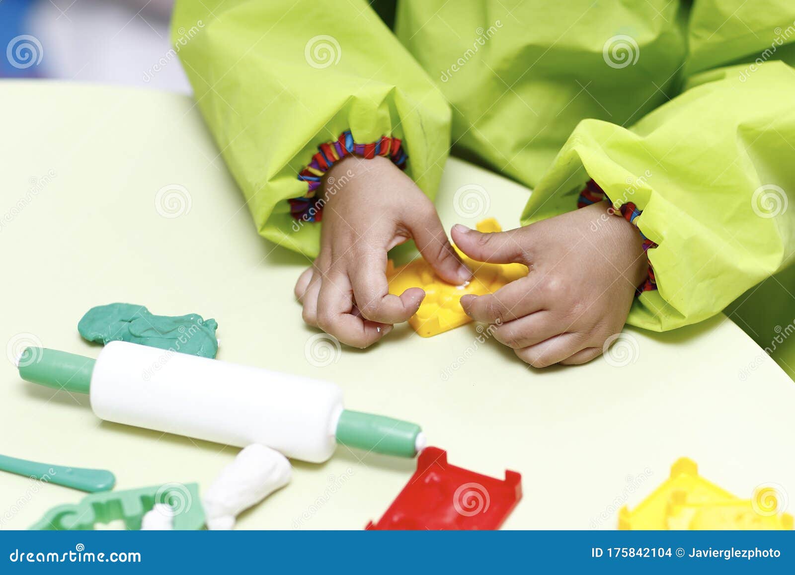 Little Boy Playing with Plasticine Stock Photo - Image of colourful ...