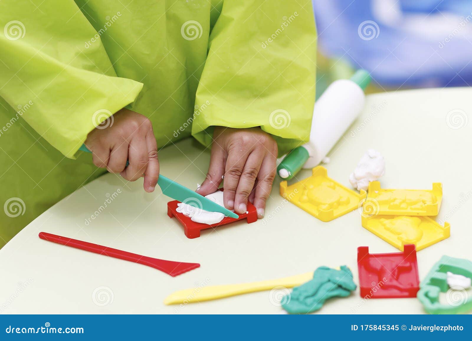 Little Boy Playing with Plasticine Stock Image - Image of hand ...