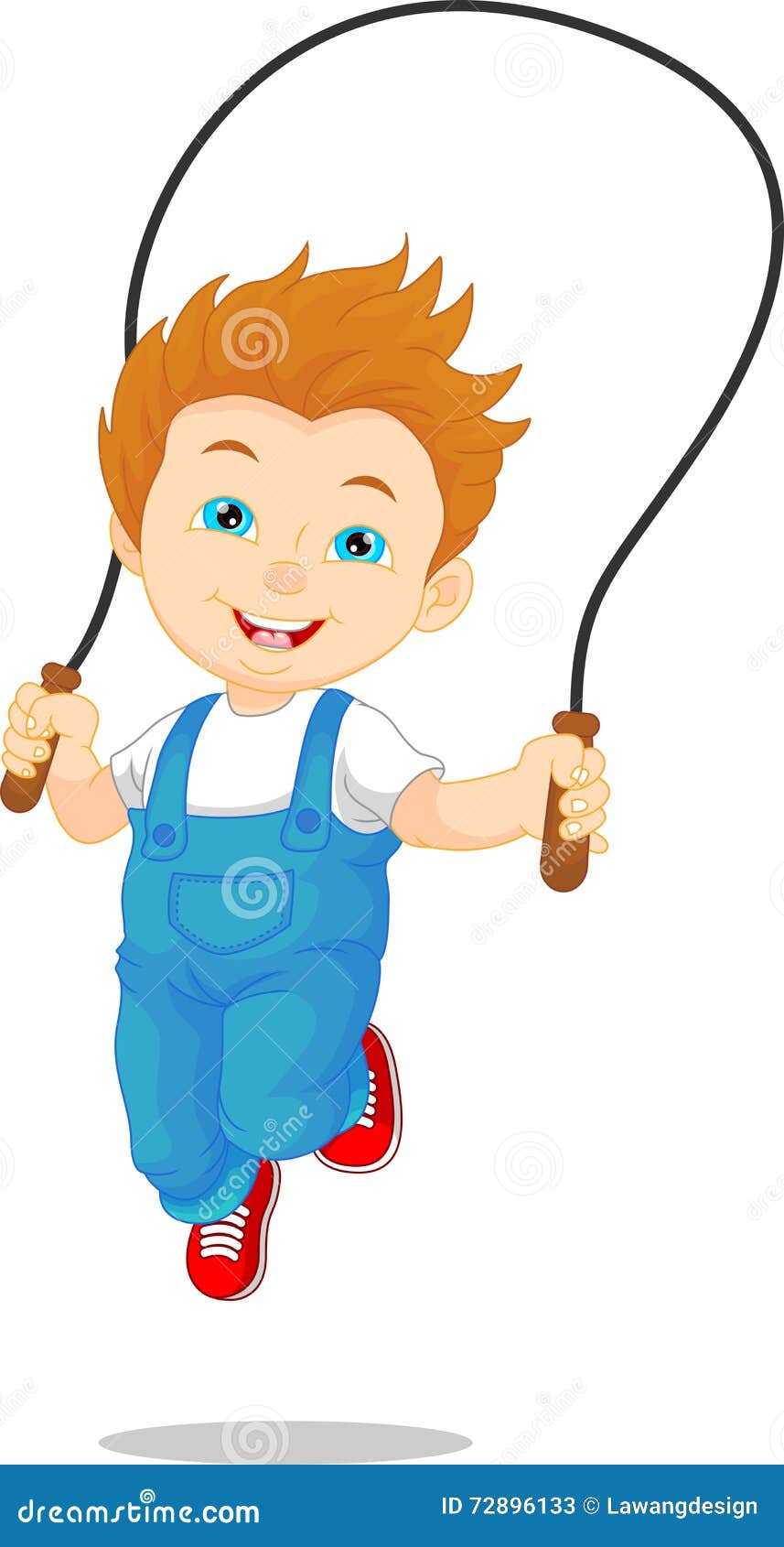 Little Boy Playing Skipping Rope Cartoon Vector | CartoonDealer.com ...