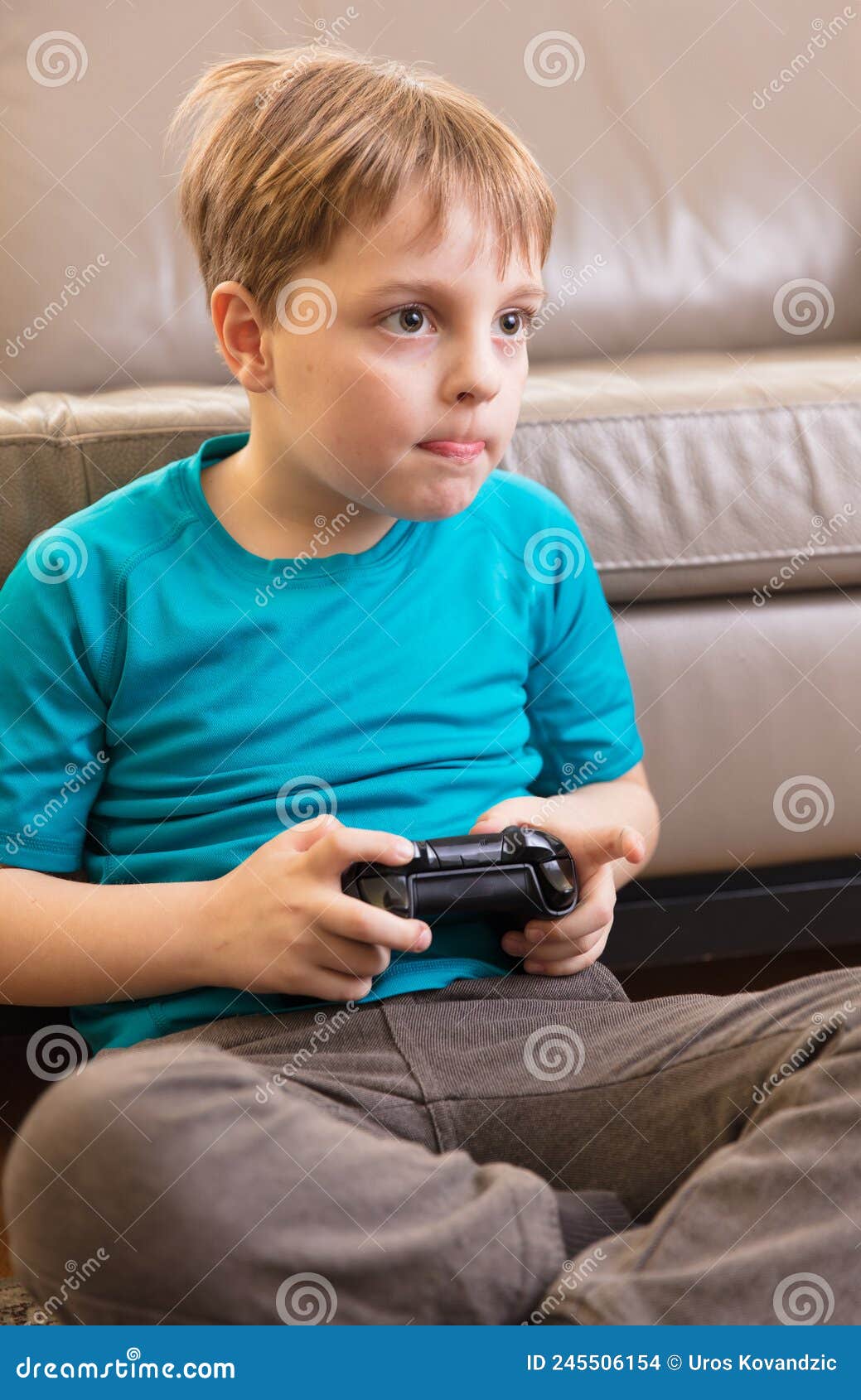Boy playing video games stock photo. Image of child - 245506154