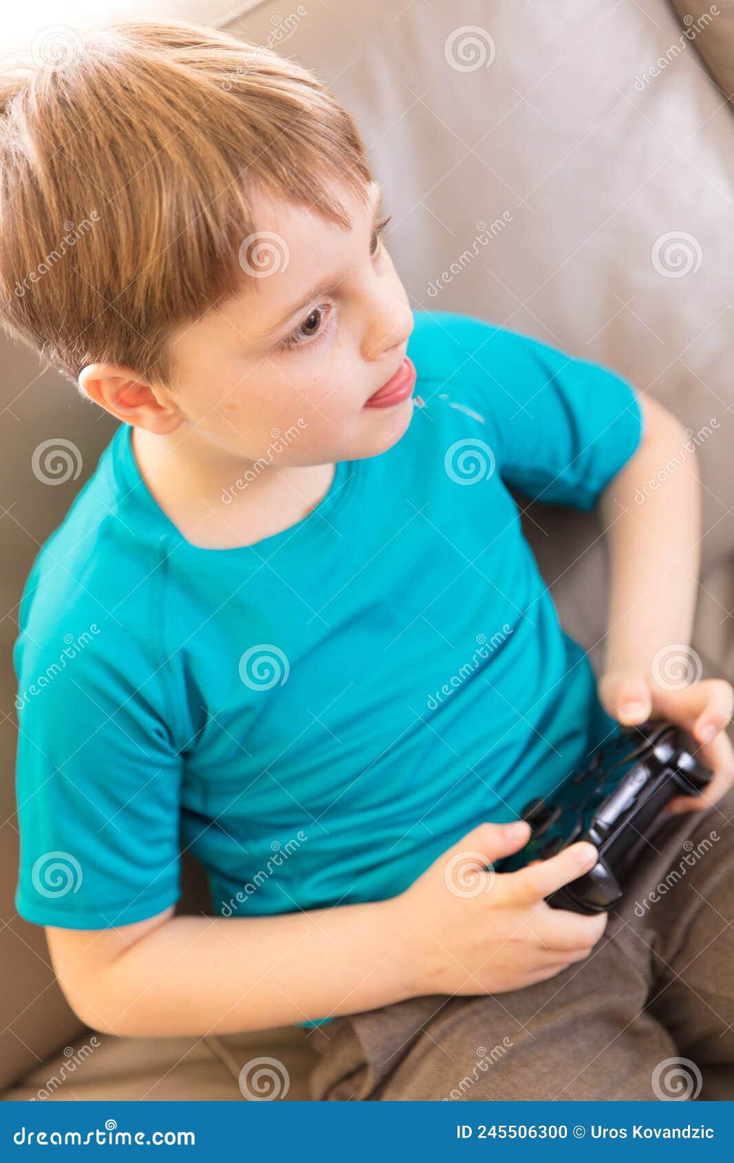 Boy playing video games stock photo. Image of sitting - 245506300