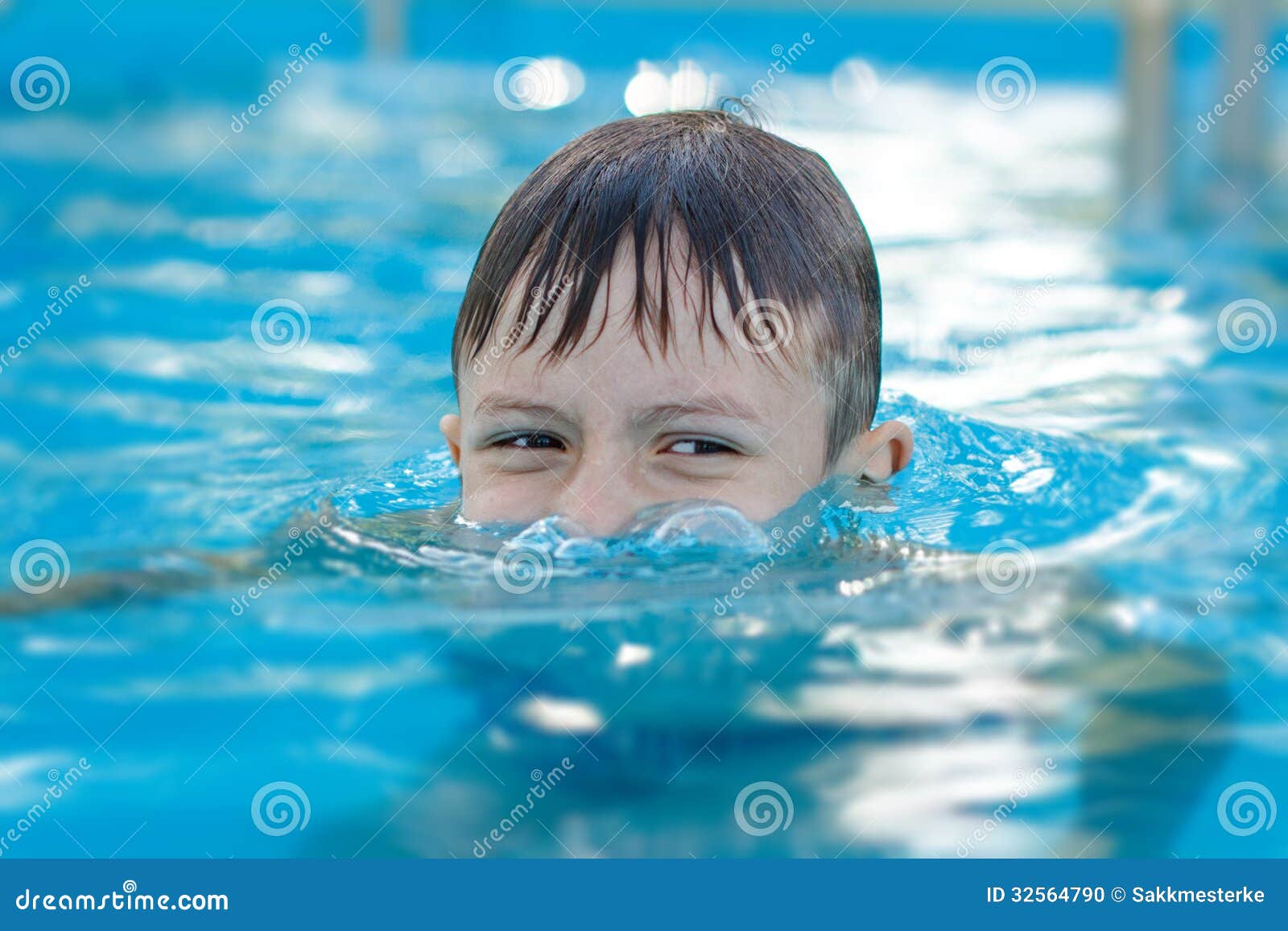 Little Boy Playing Submarine Stock Photo - Image of splash, funny: 32564790