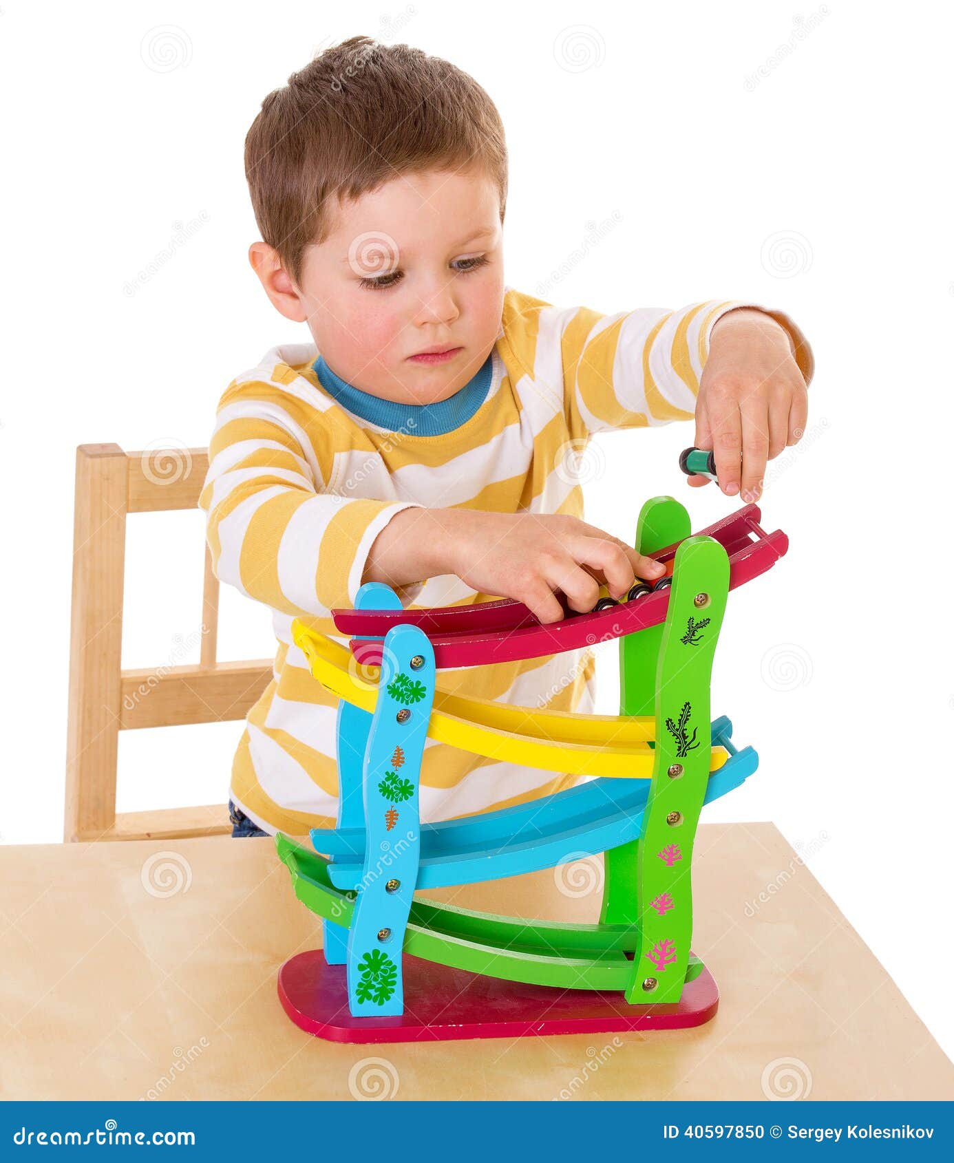 Little Boy Playing at the Table Stock Photo - Image of people, child ...