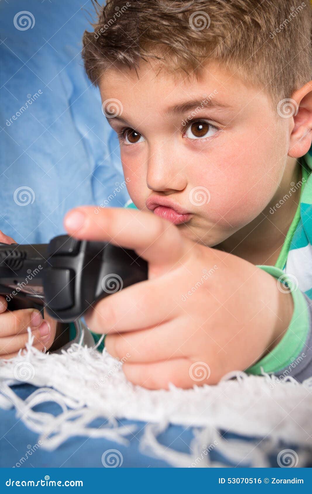 Little Boy Playing Video Games Stock Photo - Image of play, game: 53070516