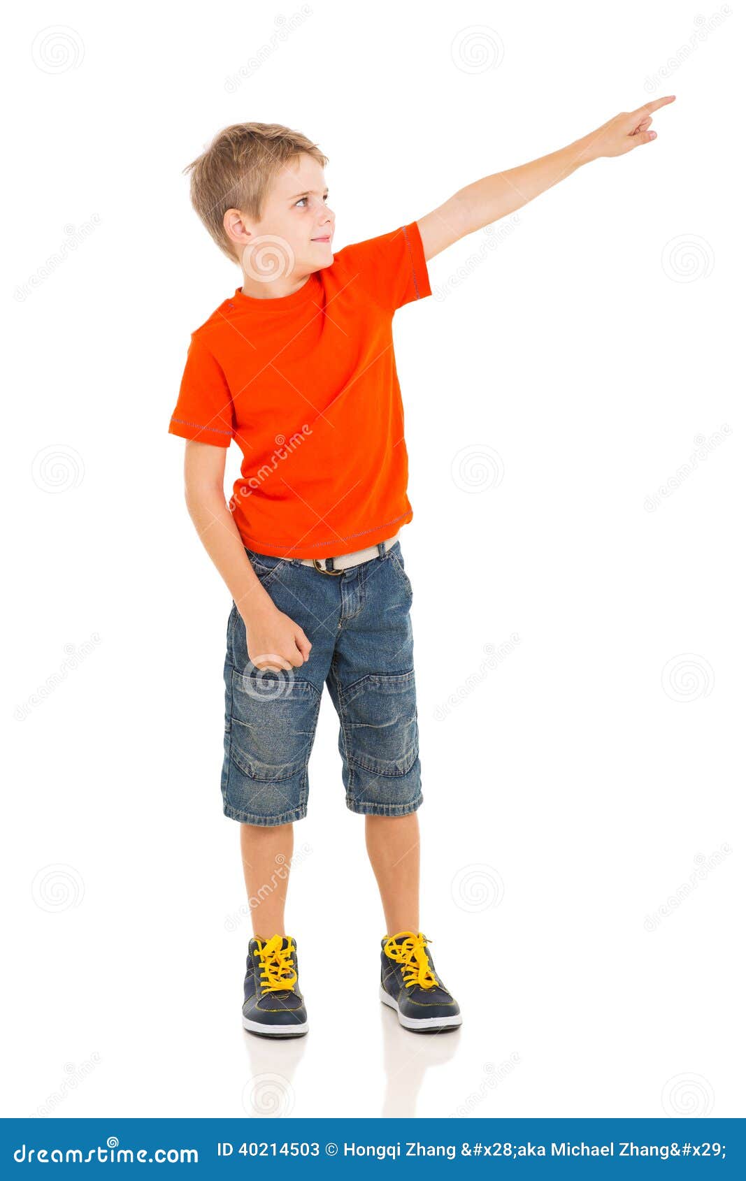 Little boy pointing stock image. Image of full, beautiful - 40214503
