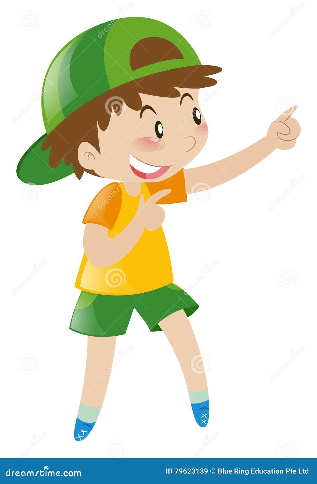 Little Boy Pointing Finger at Something Stock Vector - Illustration of ...
