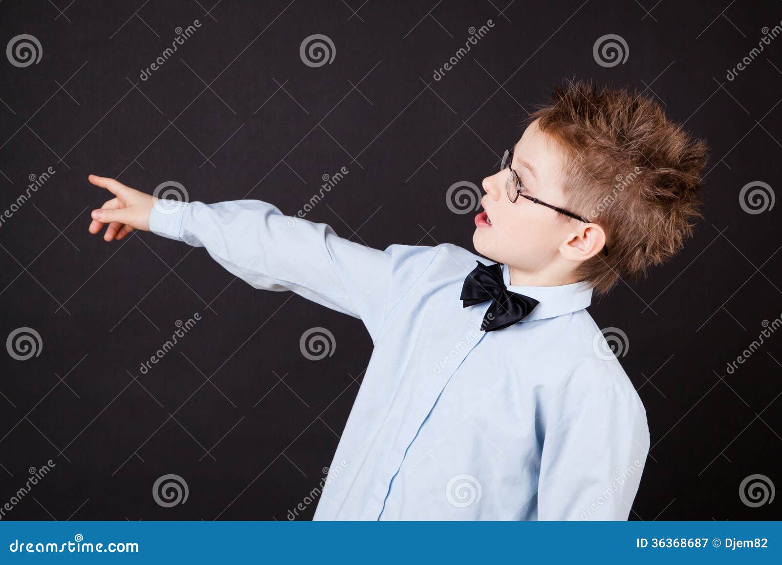 Little Boy Pointing Out With A Finger Royalty-Free Stock Photography ...