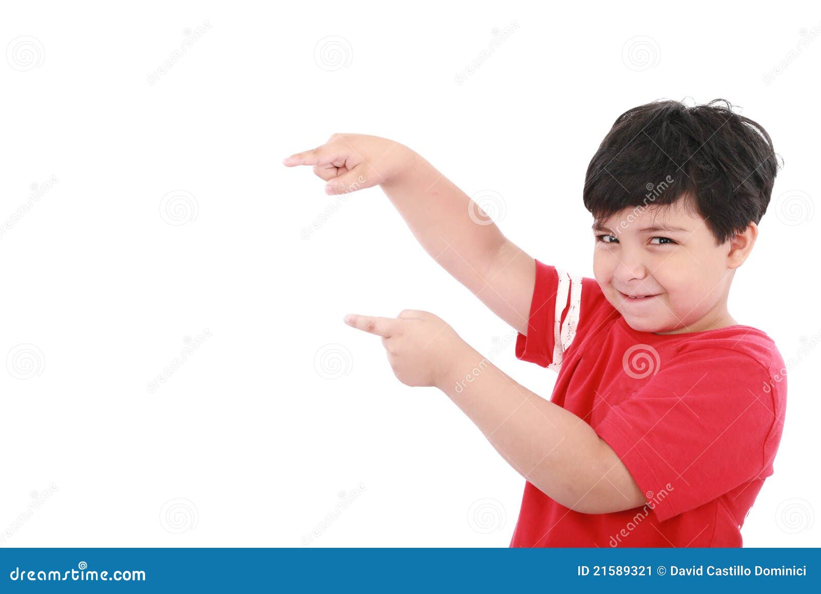 A Little Boy Points At Something Stock Image - Image: 21589321