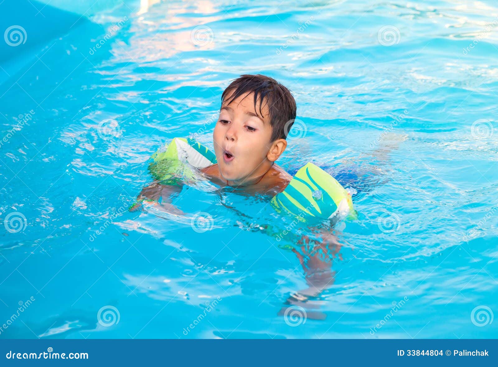 Little boy in the pool stock photo. Image of life, caucasian - 33844804