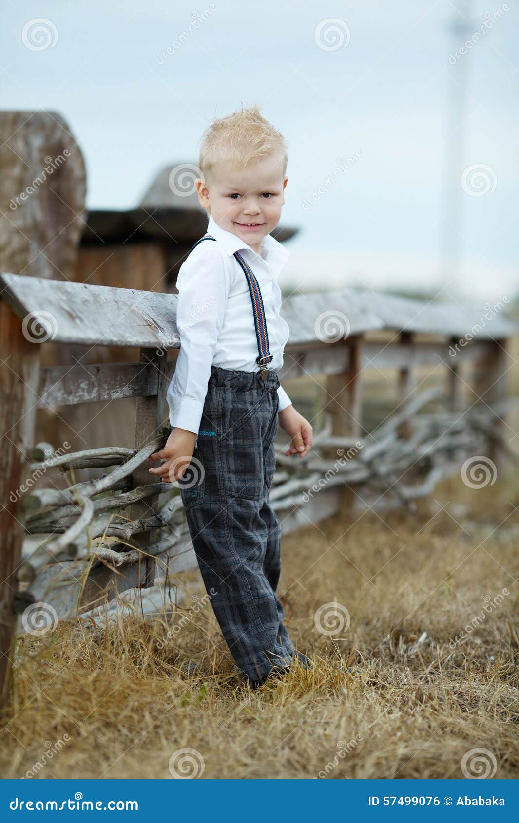 Little Boy Portirat on Location Stock Photo - Image of person, blonde ...