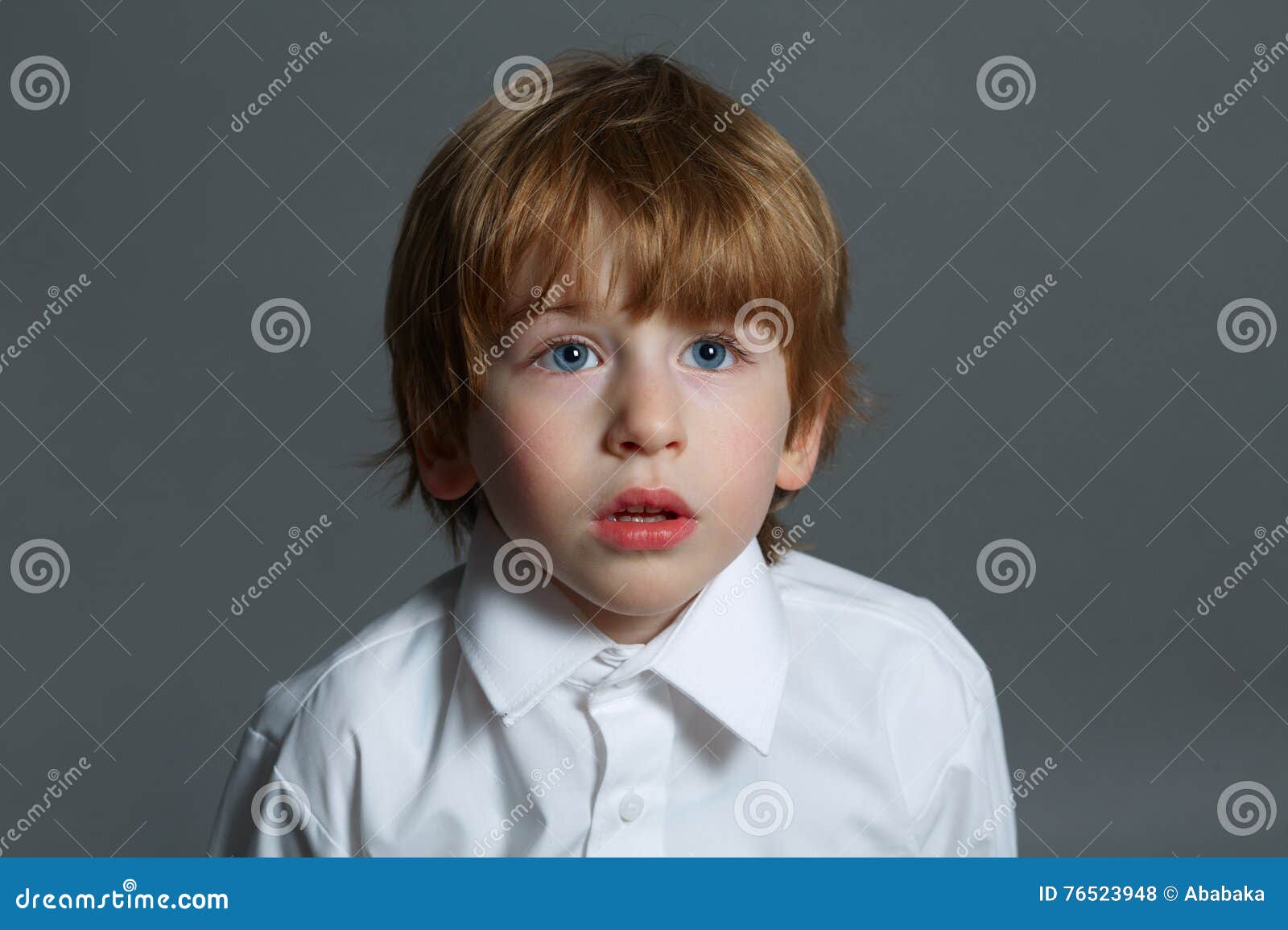 Little Boy Portrait on Dark Background Stock Photo - Image of caucasian ...