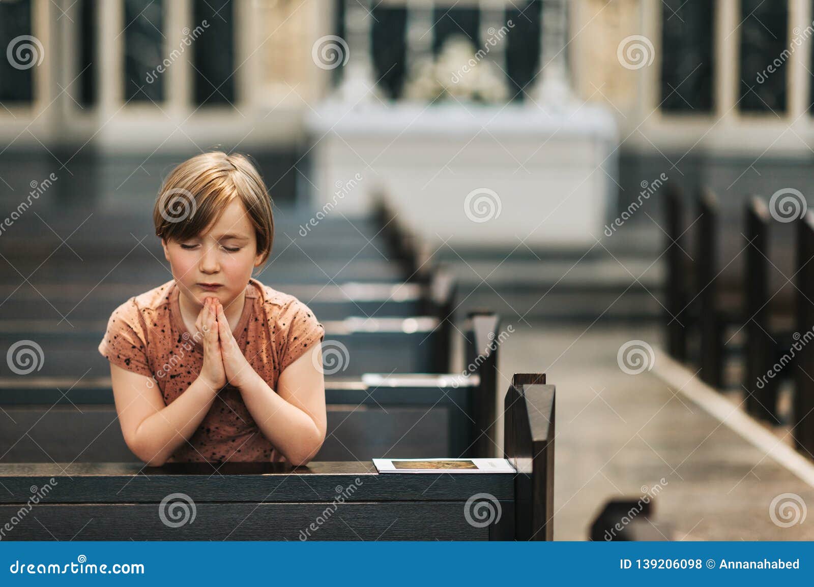 Little boy praying stock photo. Image of daughter, cute - 139206098