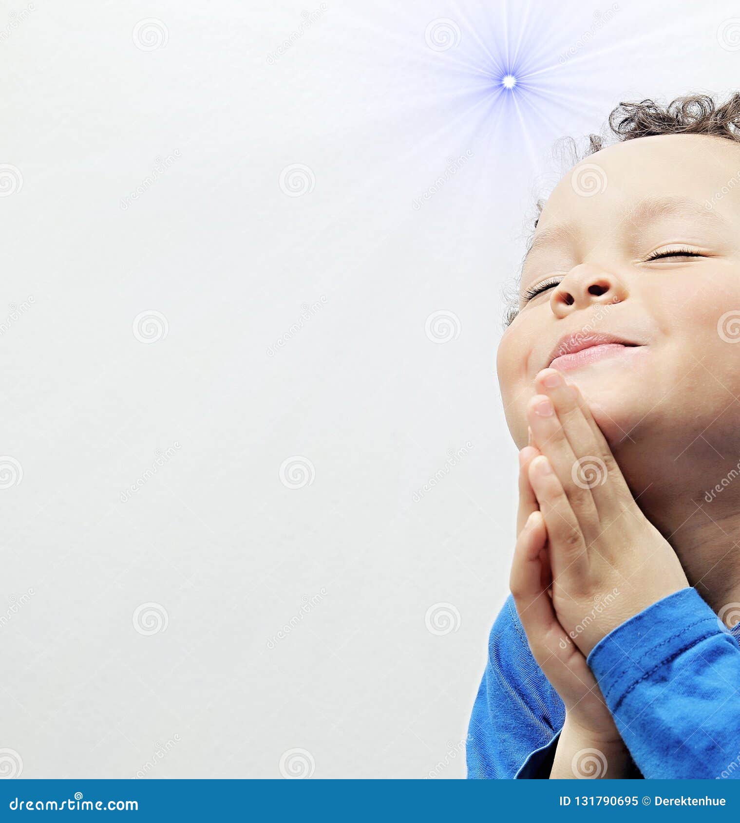 Little boy praying stock image. Image of arms, isolated - 131790695