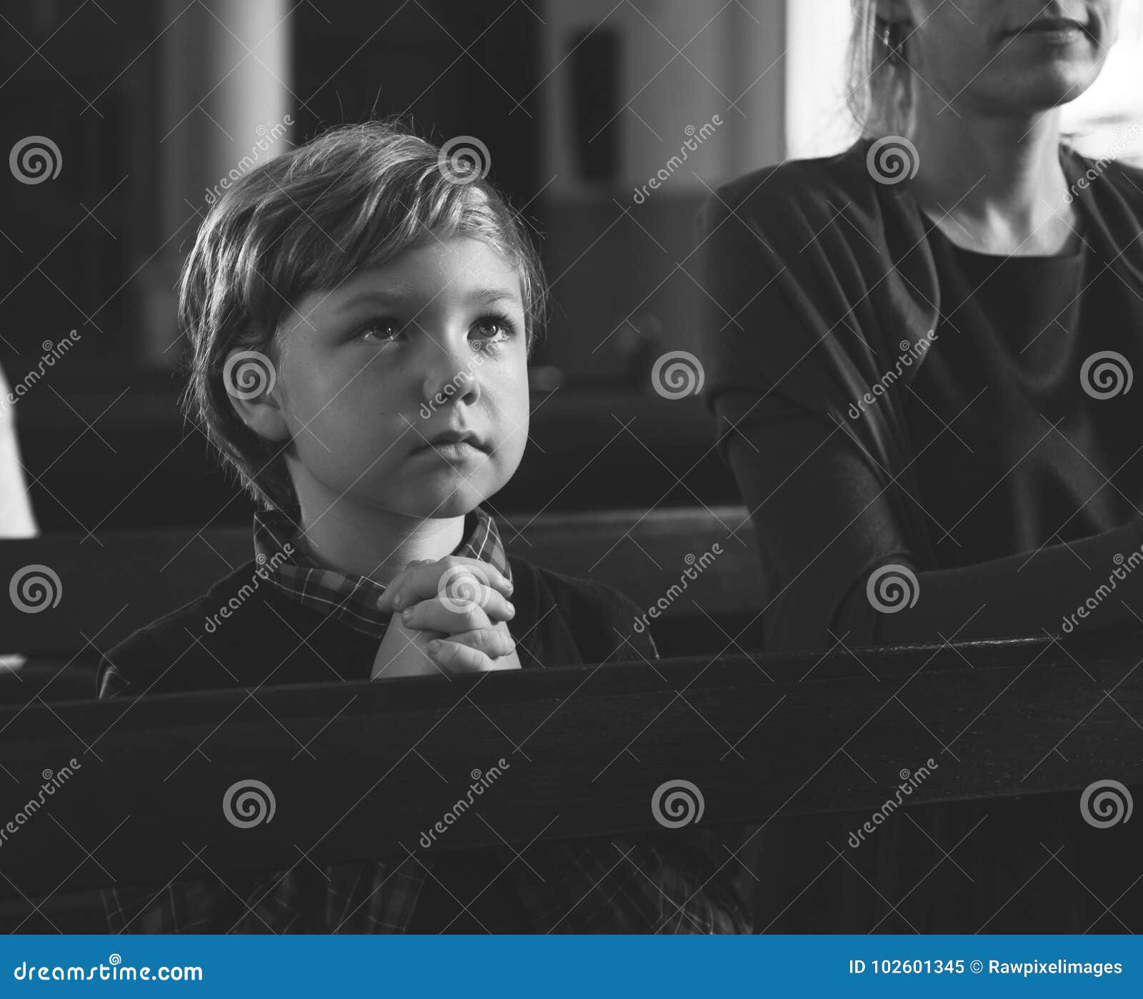 Praying Inside Catholic Church Royalty-Free Stock Photo | CartoonDealer ...