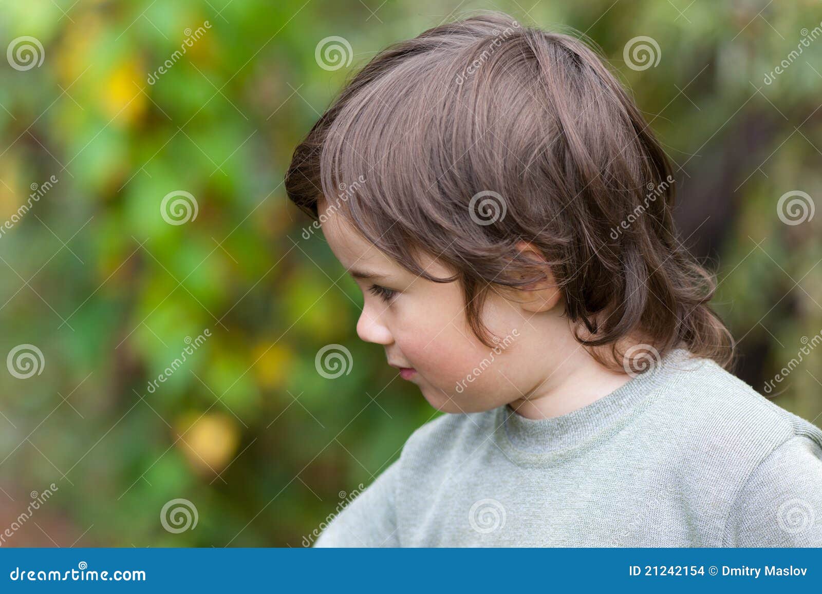 Little boy in a profile stock photo. Image of color, portrait - 21242154