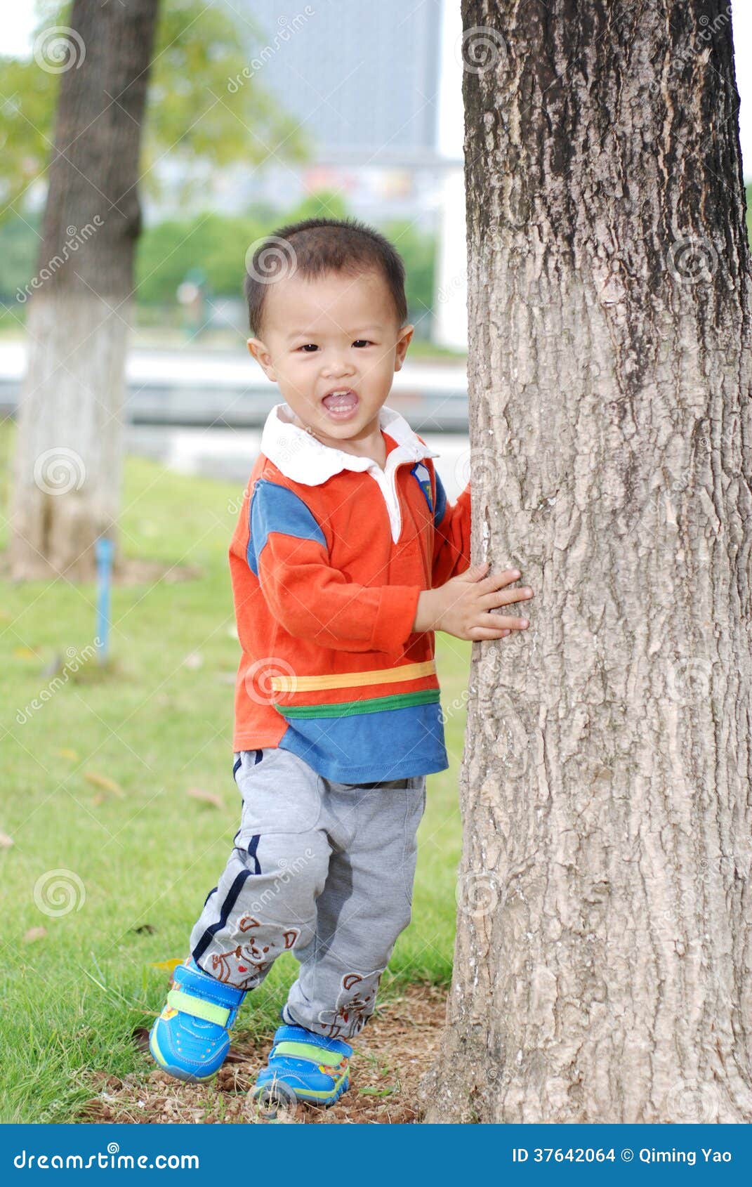 Little boy rely the tree stock photo. Image of rely, background - 37642064