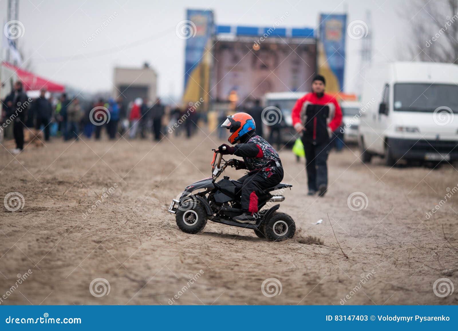 Little Boy Rides His ATV Quad. Editorial Stock Photo - Image of allroad ...