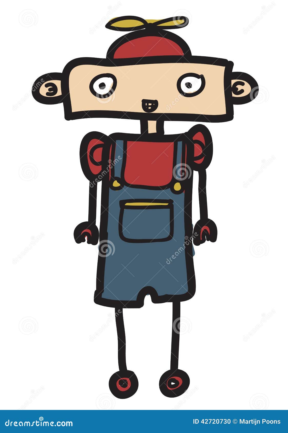 Little boy robot stock vector. Illustration of heroes - 42720730