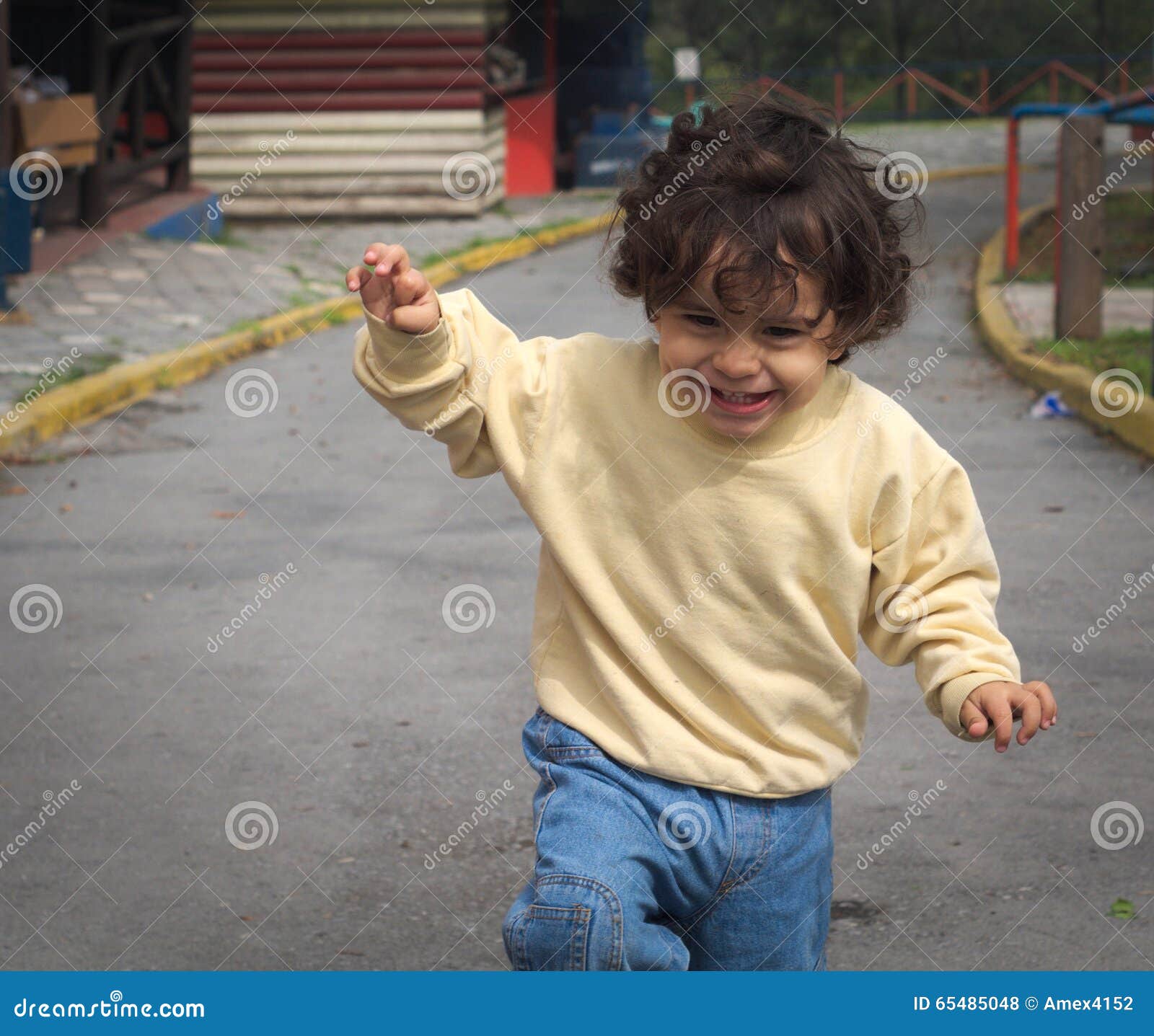 Little boy running stock photo. Image of happy, children - 65485048