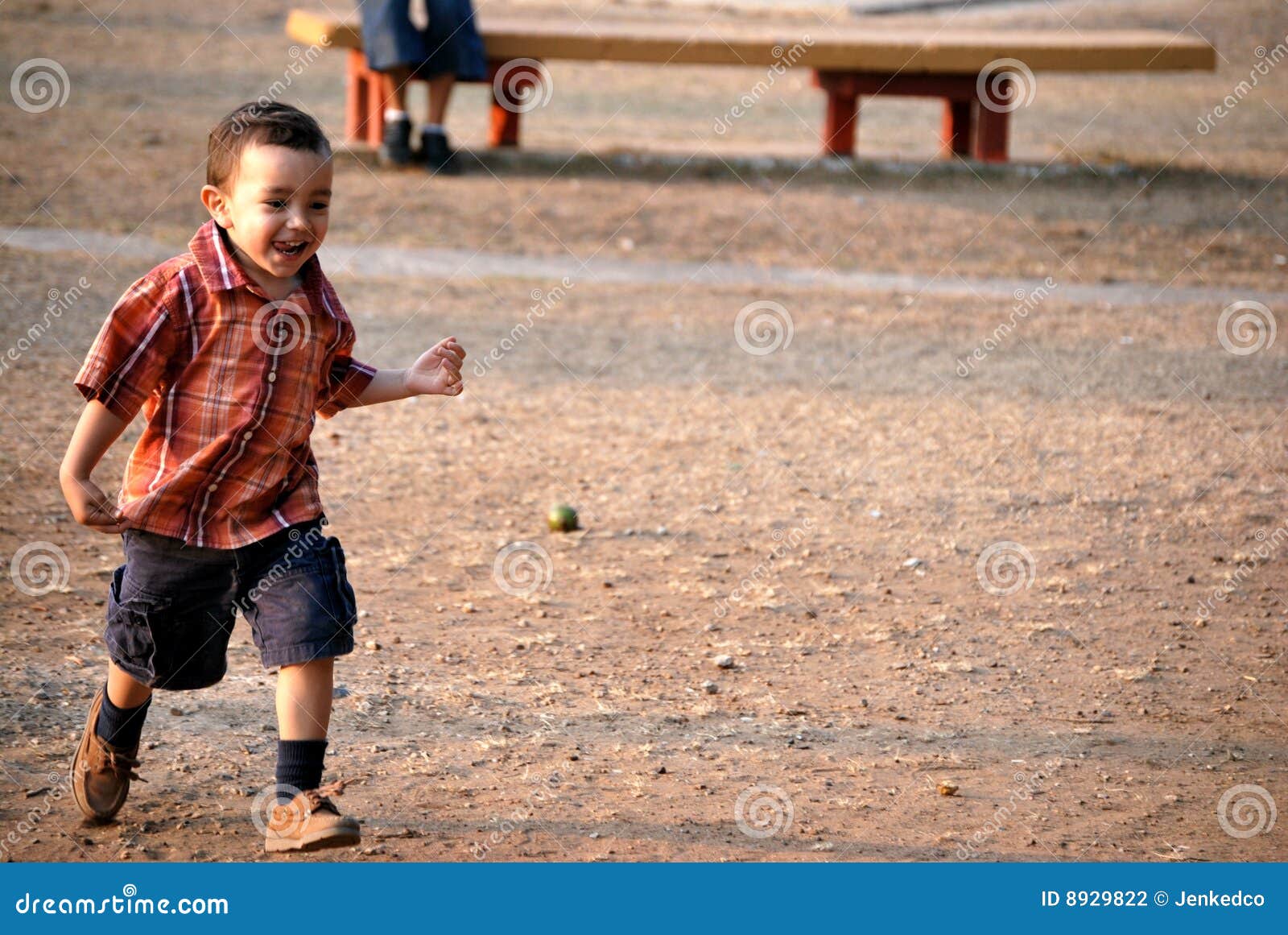 Little Boy Running and Smiling Stock Photo - Image of kindergarten ...