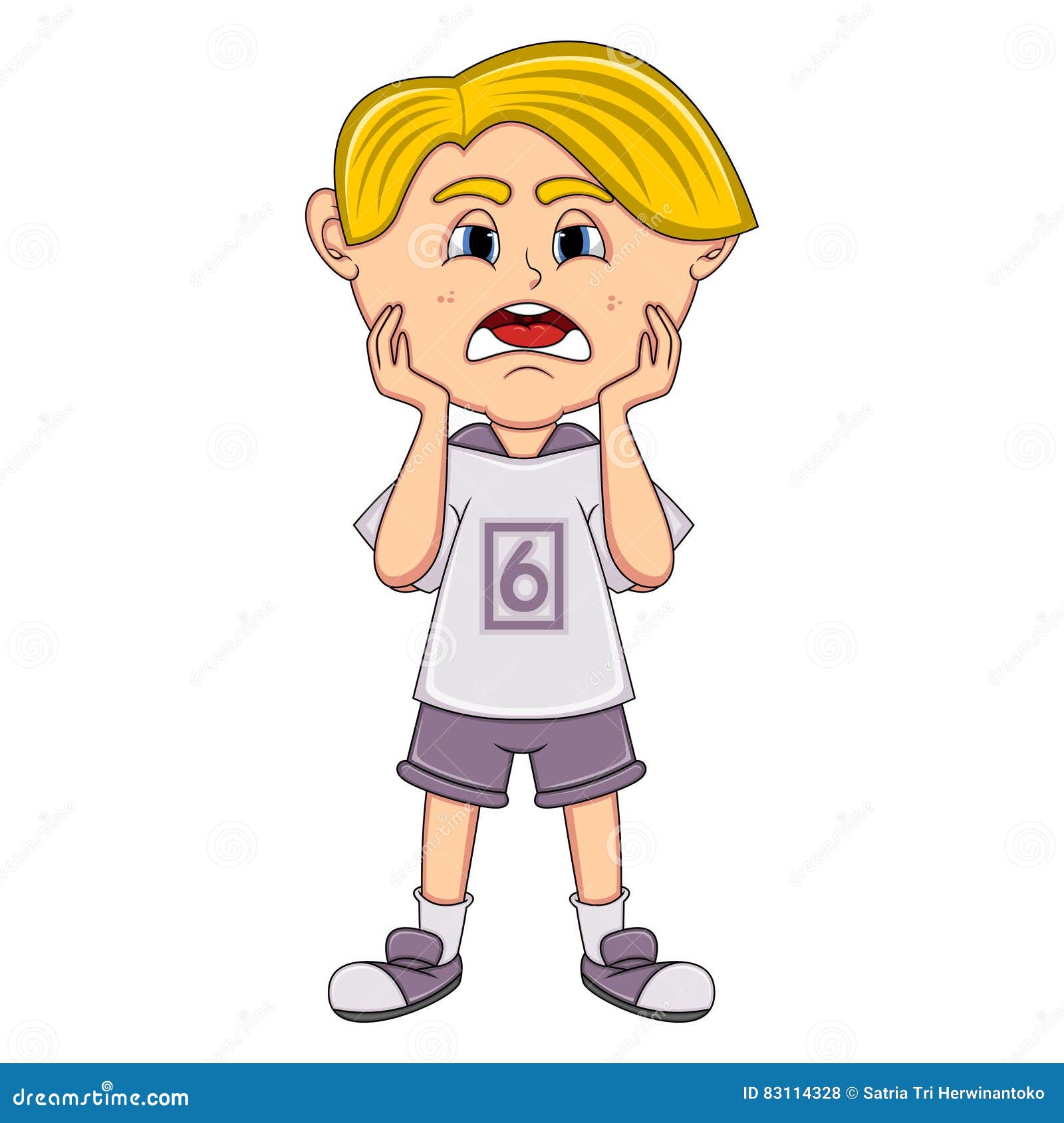 Scared Little Boy Cartoon Stock Illustration | CartoonDealer.com #7248295