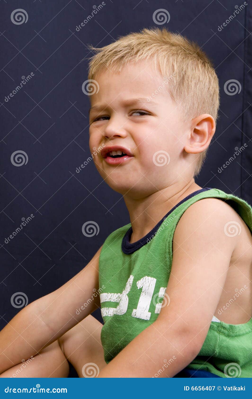Little Boy With A Sad Face Royalty Free Stock Photography - Image: 6656407