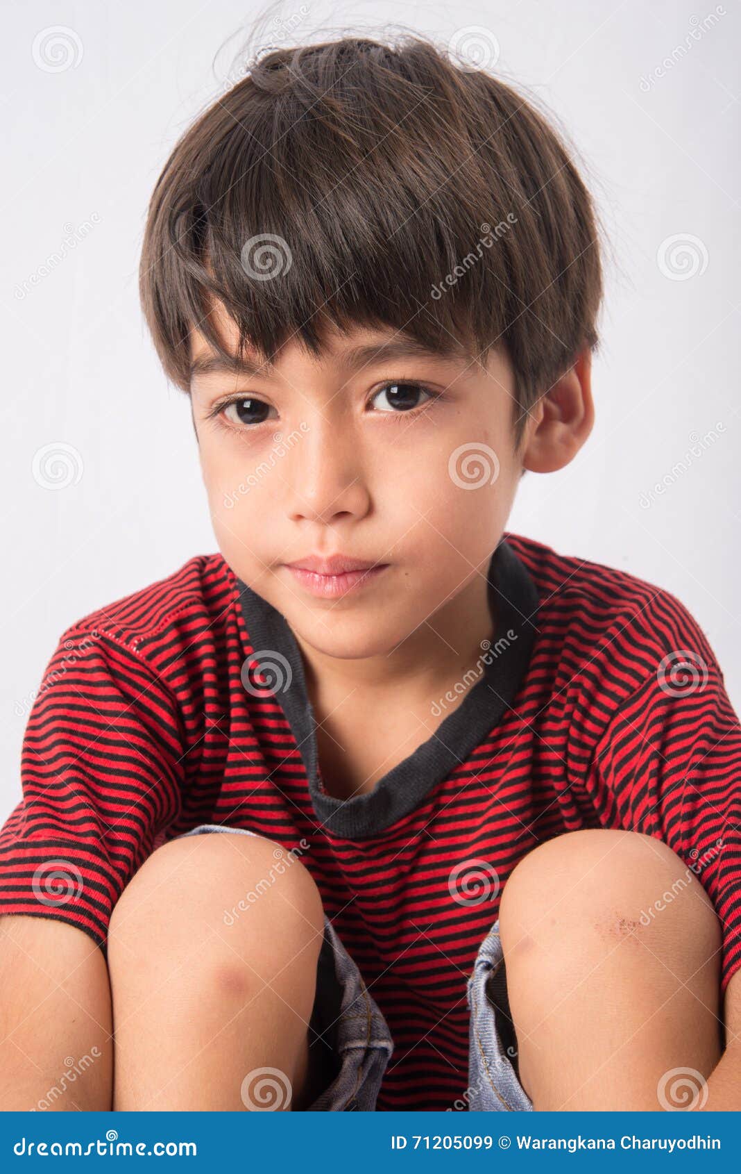 Little Boy with Sadness Face and Eyes Portrait Stock Image - Image of ...