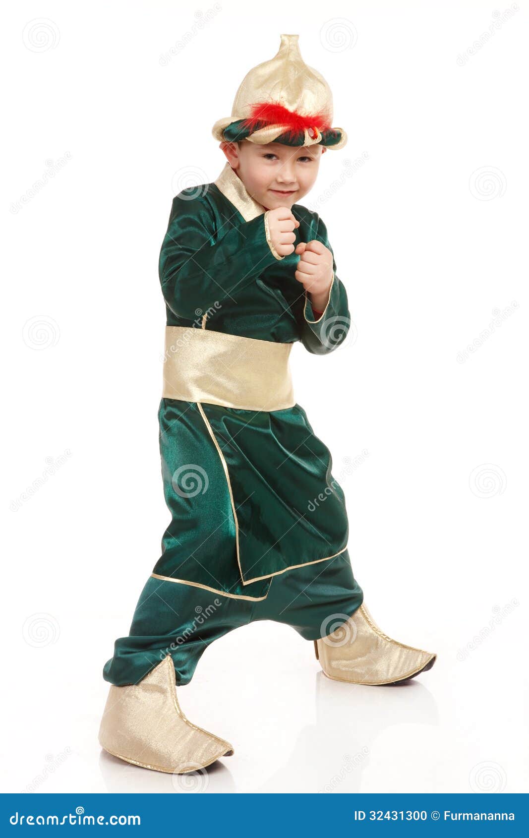 Little Boy In Samurai Costume Royalty-Free Stock Image | CartoonDealer ...
