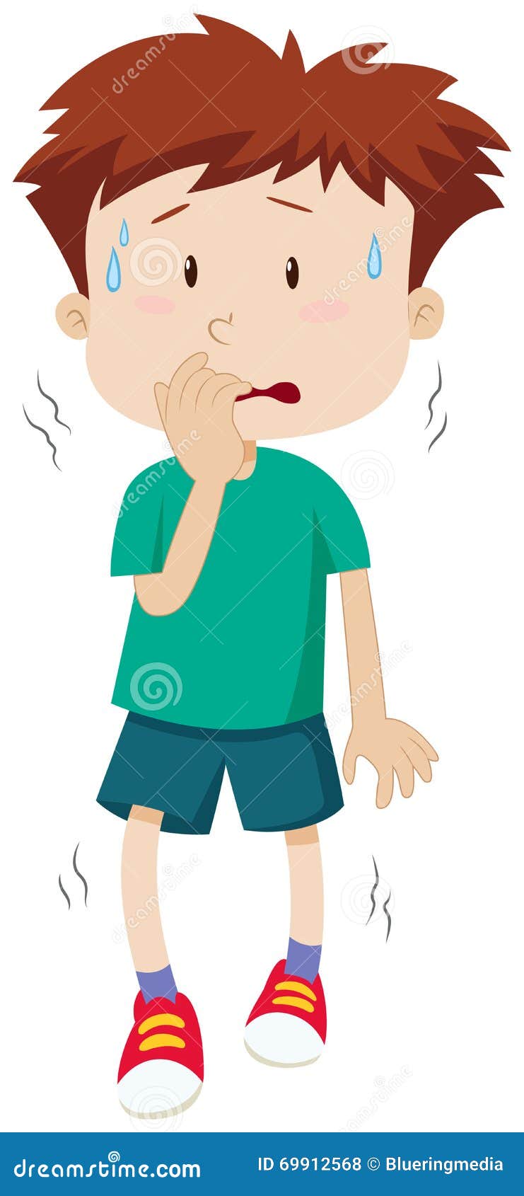 Scared Boy Cartoon Vector | CartoonDealer.com #48818269