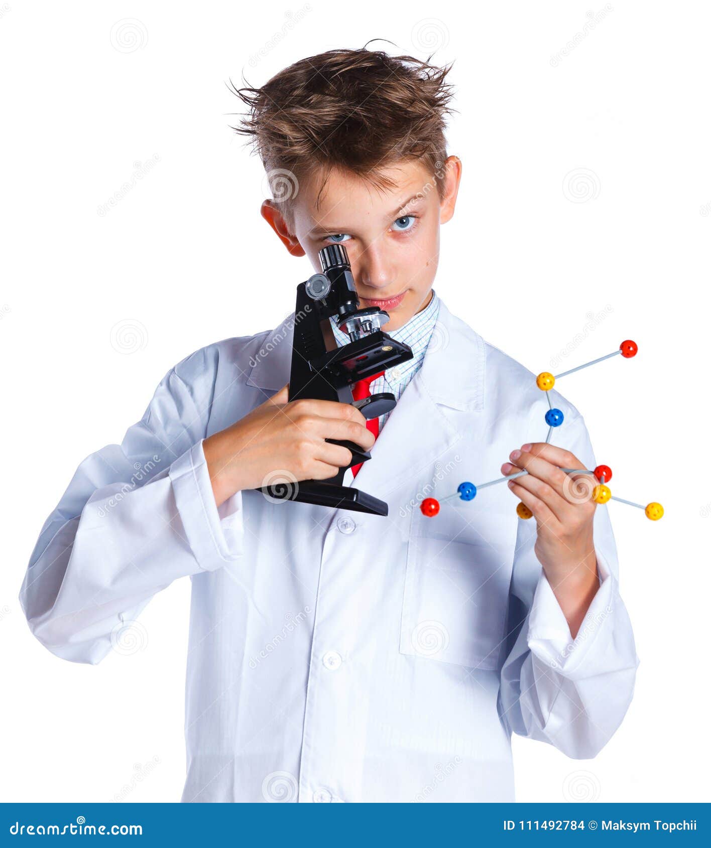 Little Boy Scientist in the Laboratory. Stock Photo - Image of ...