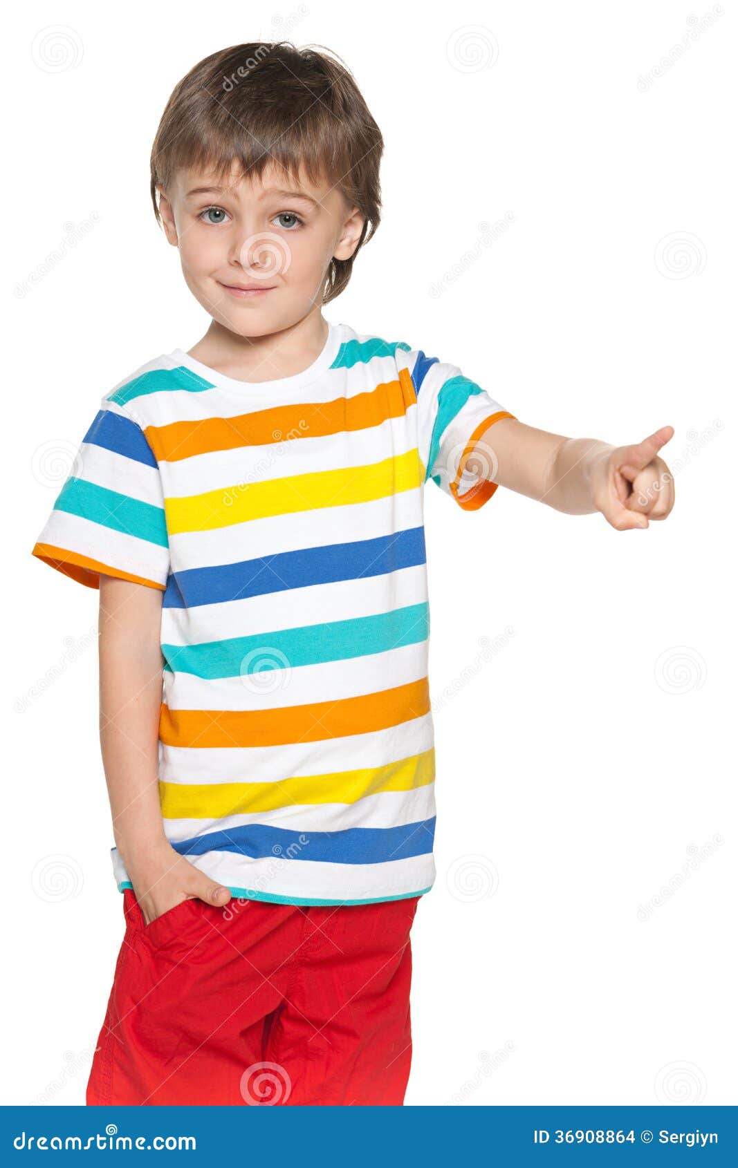 Little Boy Show His Finger Forward Stock Photo - Image of gesture ...