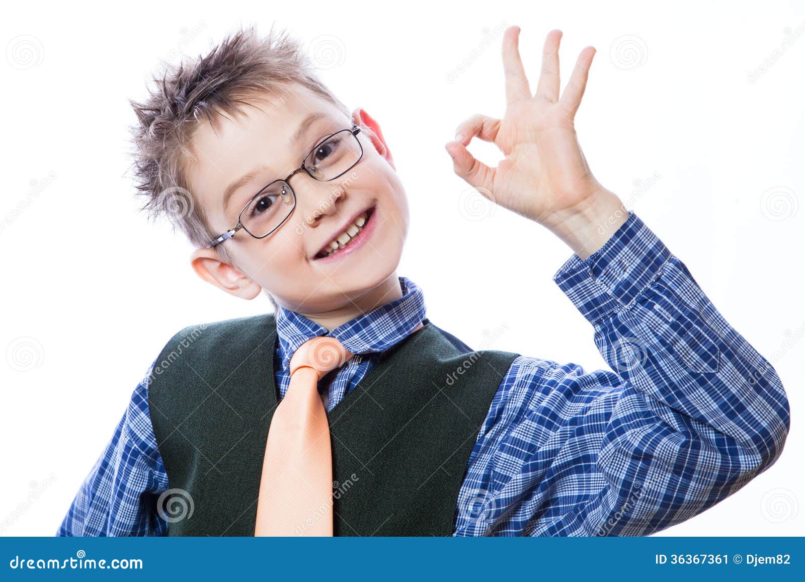 Little boy showing Ok sign stock image. Image of gesturing - 36367361