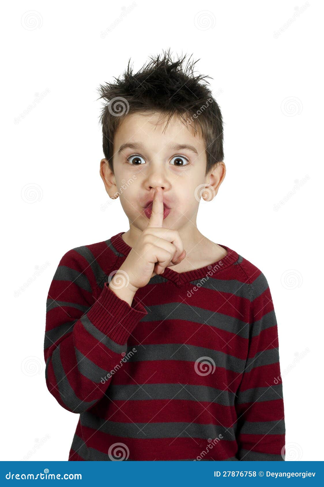 Little boy showing silence stock photo. Image of secret - 27876758