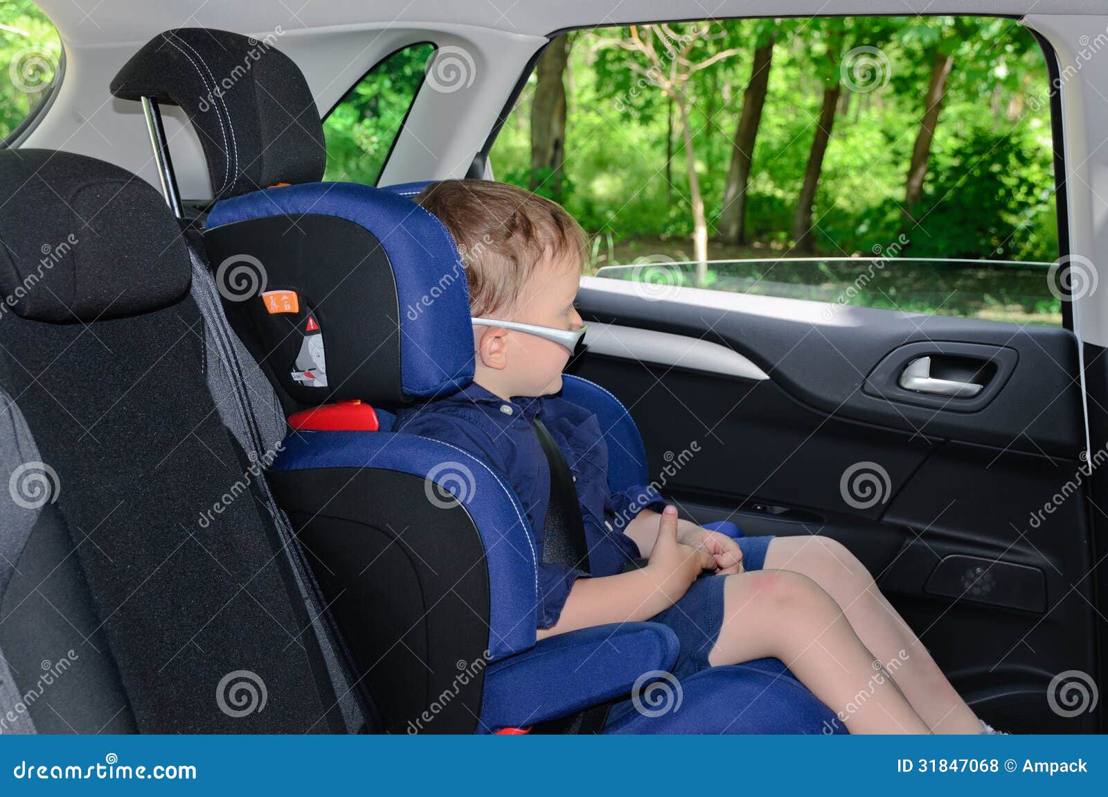 Little Boy Sitting in Car Seat Stock Photo - Image of handsome ...