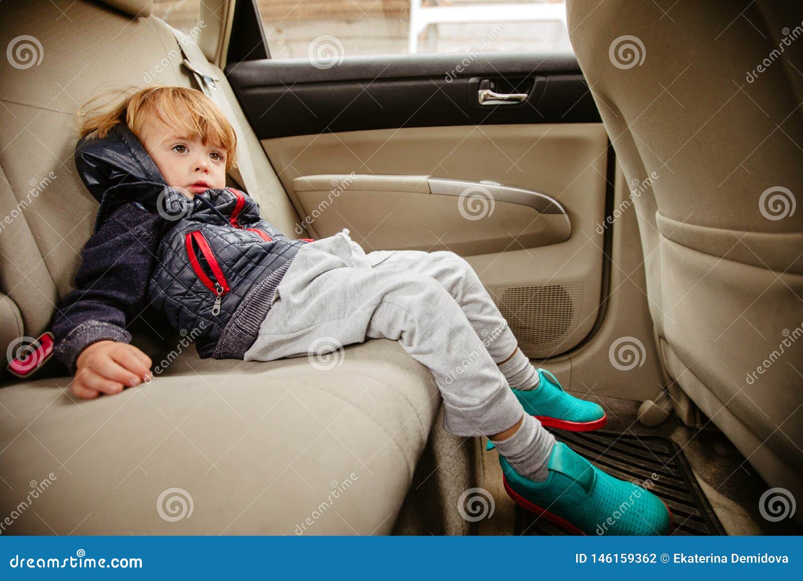 Little Boy Sitting Car Interior Stock Photo - Image of riding ...