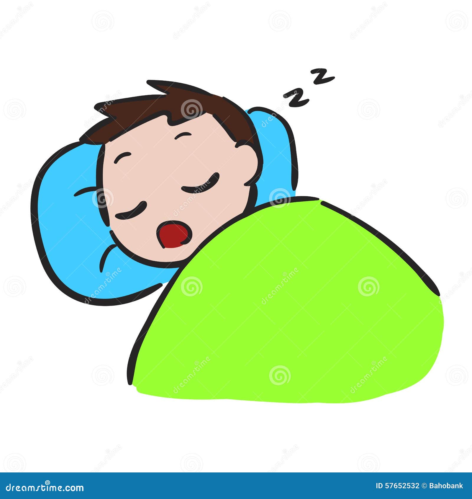 Little Boy sleep stock vector. Illustration of vector - 57652532