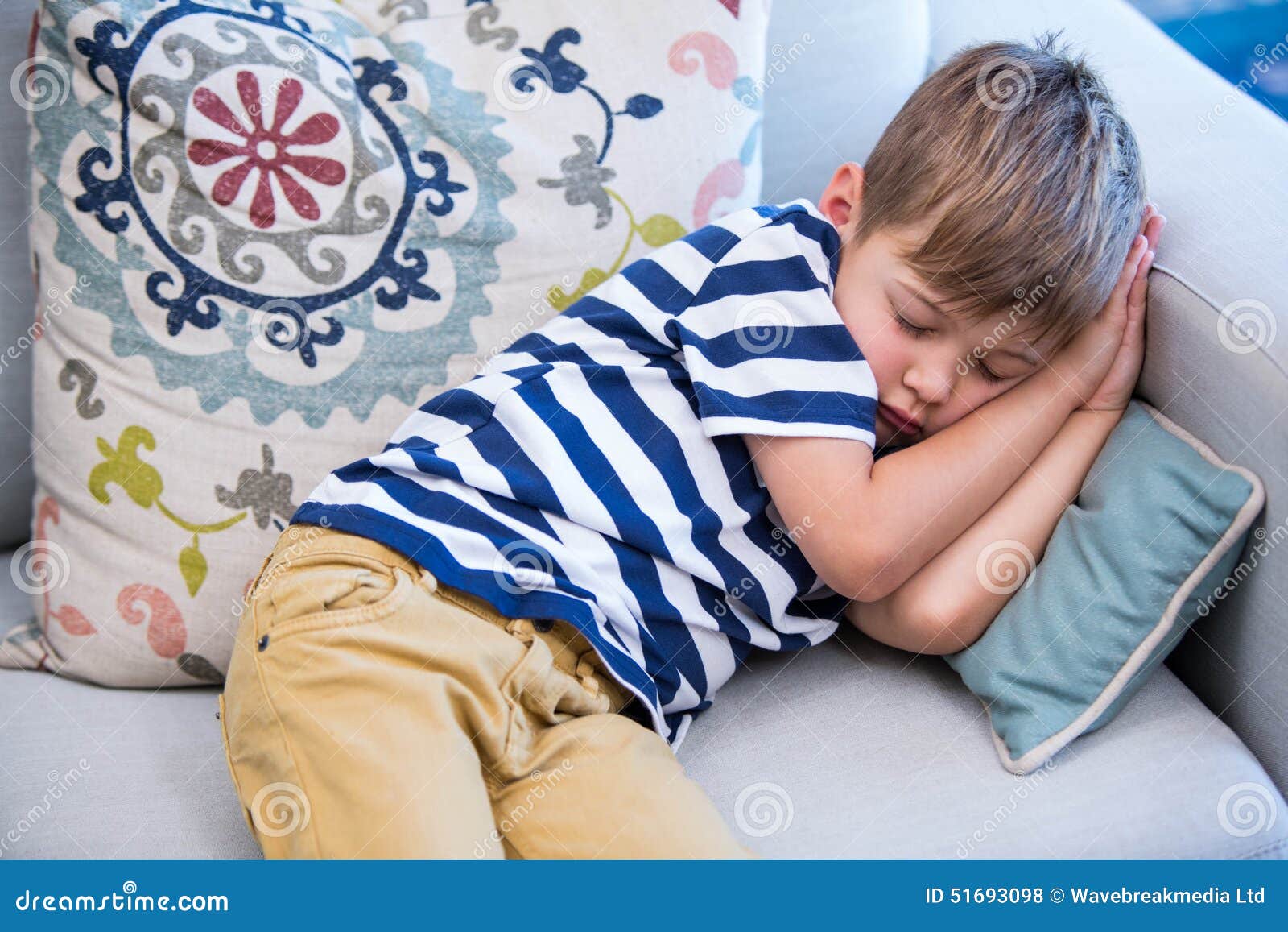 Little Boy Sleeping on the Couch Stock Photo - Image of couch, child ...