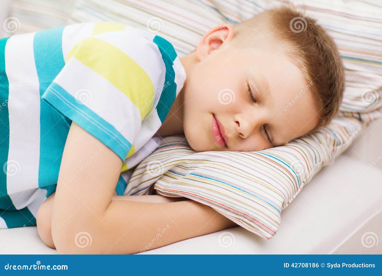 Little Boy Sleeping at Home Stock Photo - Image of relaxation, healthy ...